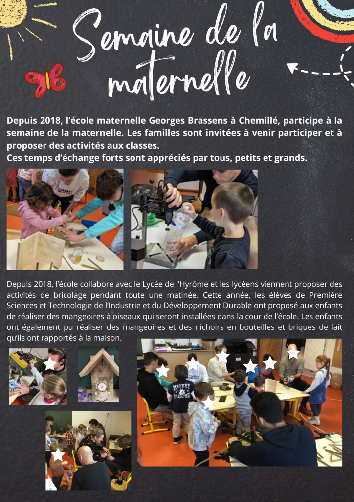 Ecole Maternelle Publique Georges Brassens – CHEMILLE-EN-ANJOU » Partenariat avec le lycée de l ...